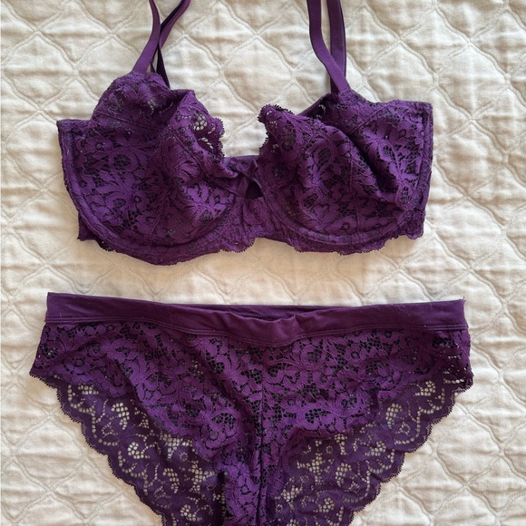 Victoria's Secret | Intimates & Sleepwear | Elegant Purple Lace ...